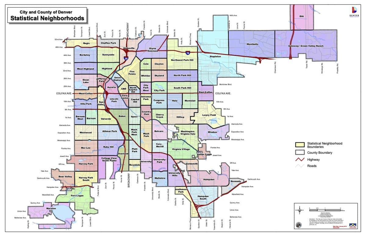 Denver Neighborhoods - Map, Overviews, Homes